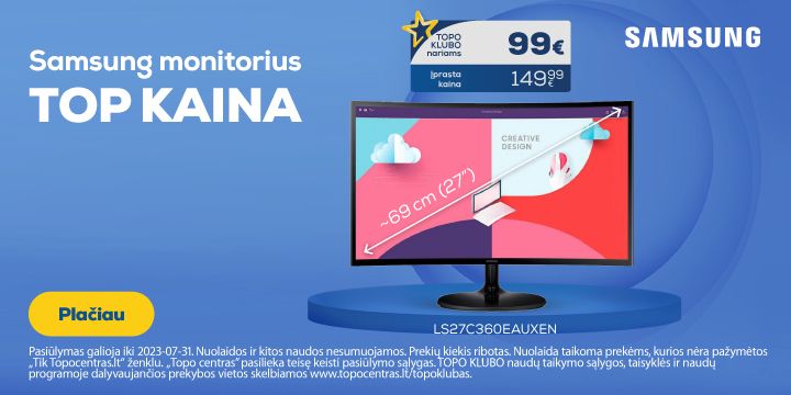 Monitoriai | Samsung, LG, Dell monitorius | Geros kainos - Topocentras