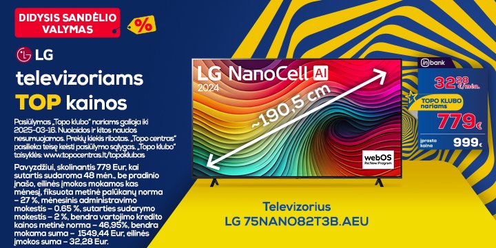 TELEVIZORIAI | Geros kainos internete - Topocentras