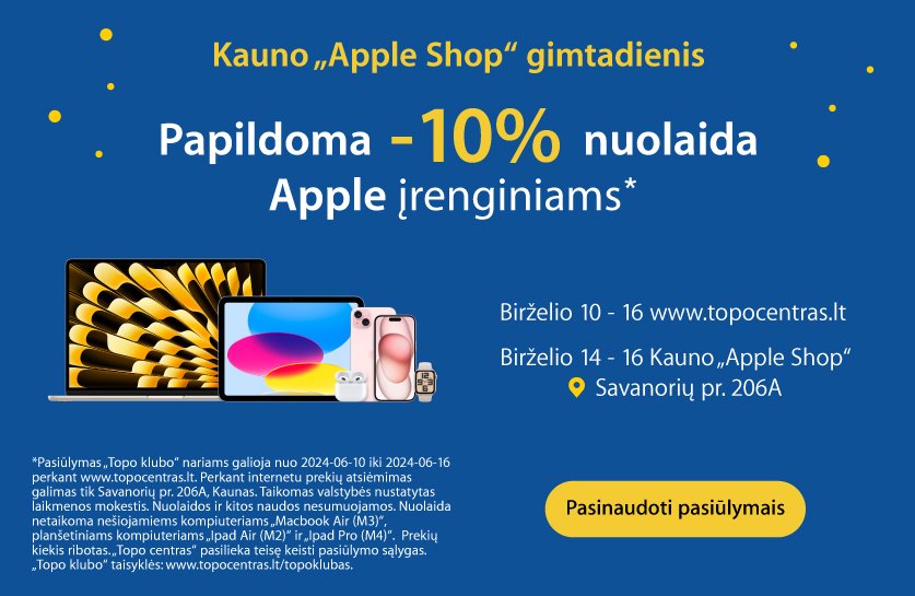Apple Shop | Autorizuota Apple Parduotuvė - TOPO CENTRAS