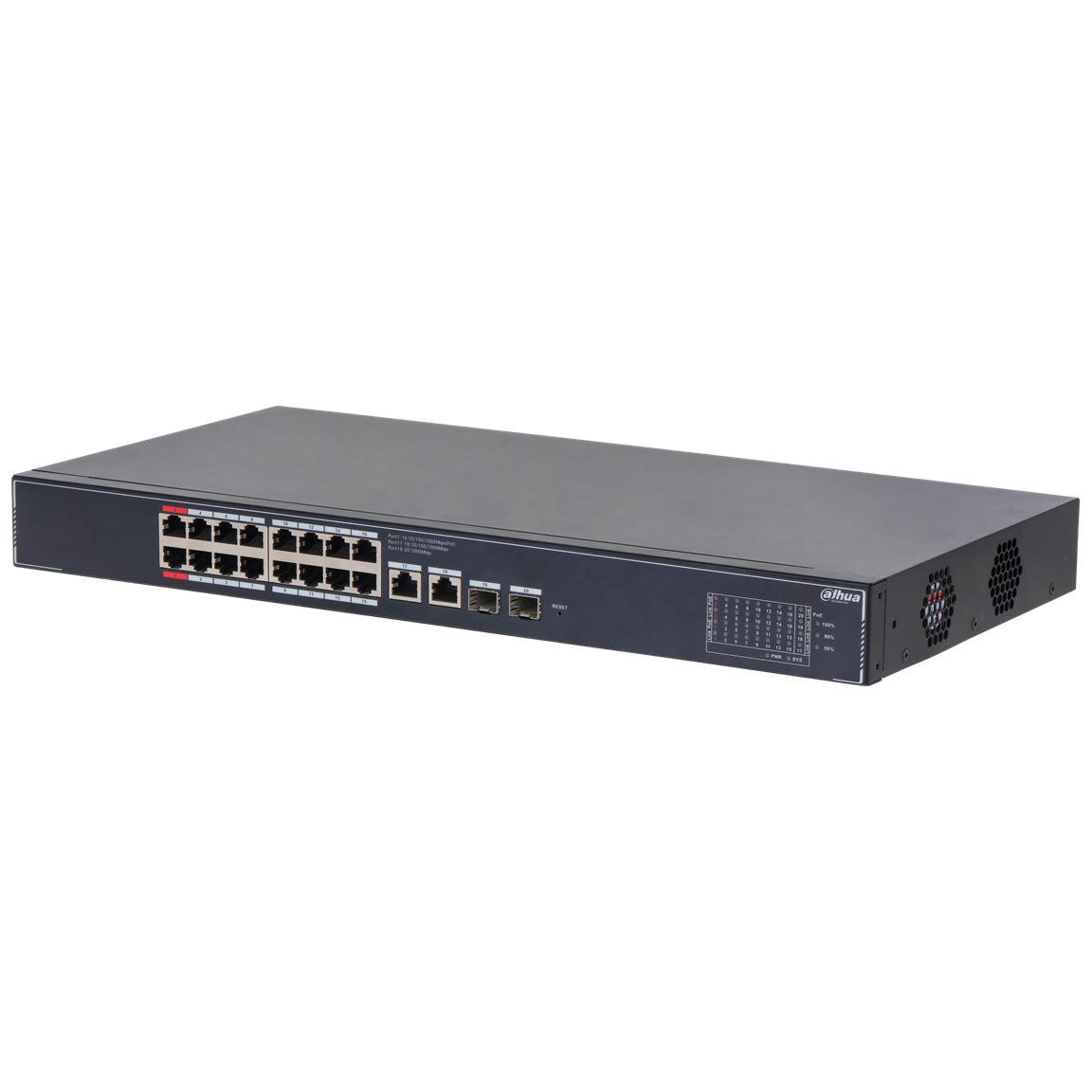 SwitchDAHUADH-SG4020LPType L2PoE ports 16190 WattsSG4020LP - Topocentras
