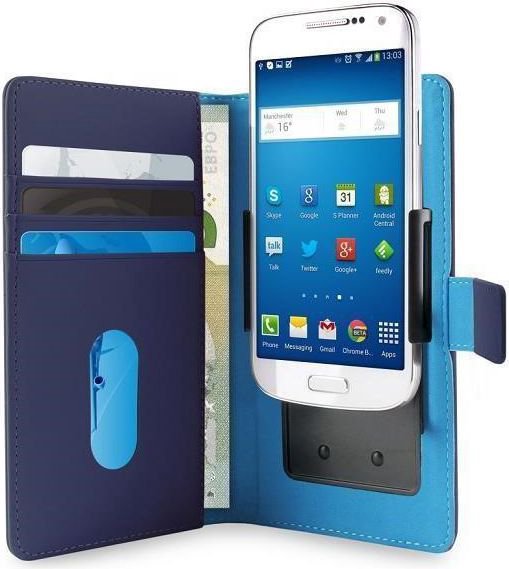 Puro Universal smartphone case with 5.1", blue (UNIWALLET3BLUEXL ...