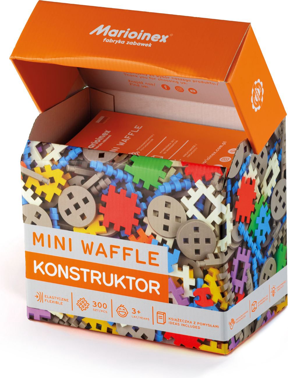 Marioinex Waffle blocks mini 300 pcs Constructor in box - Topocentras