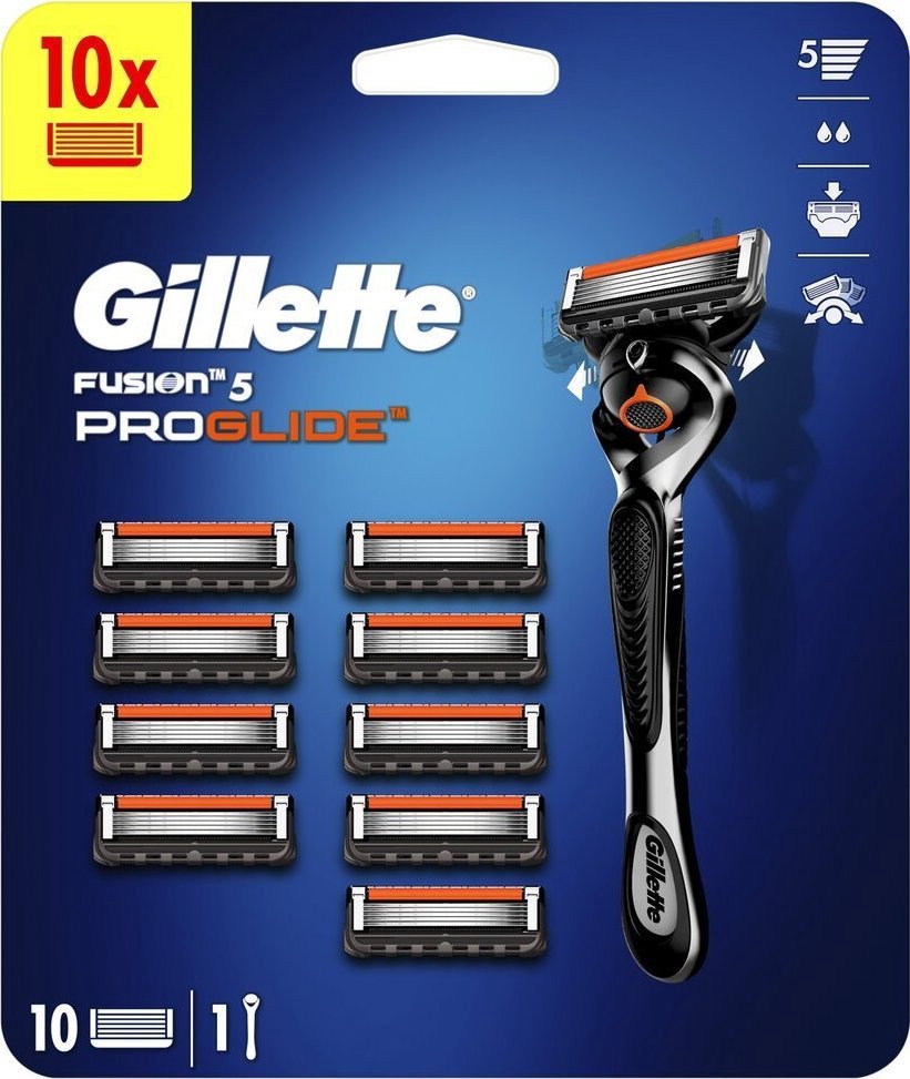 Gillette Fusion 5 Proglide set: razor, 1 pc + shaving heads, 10 pcs ...