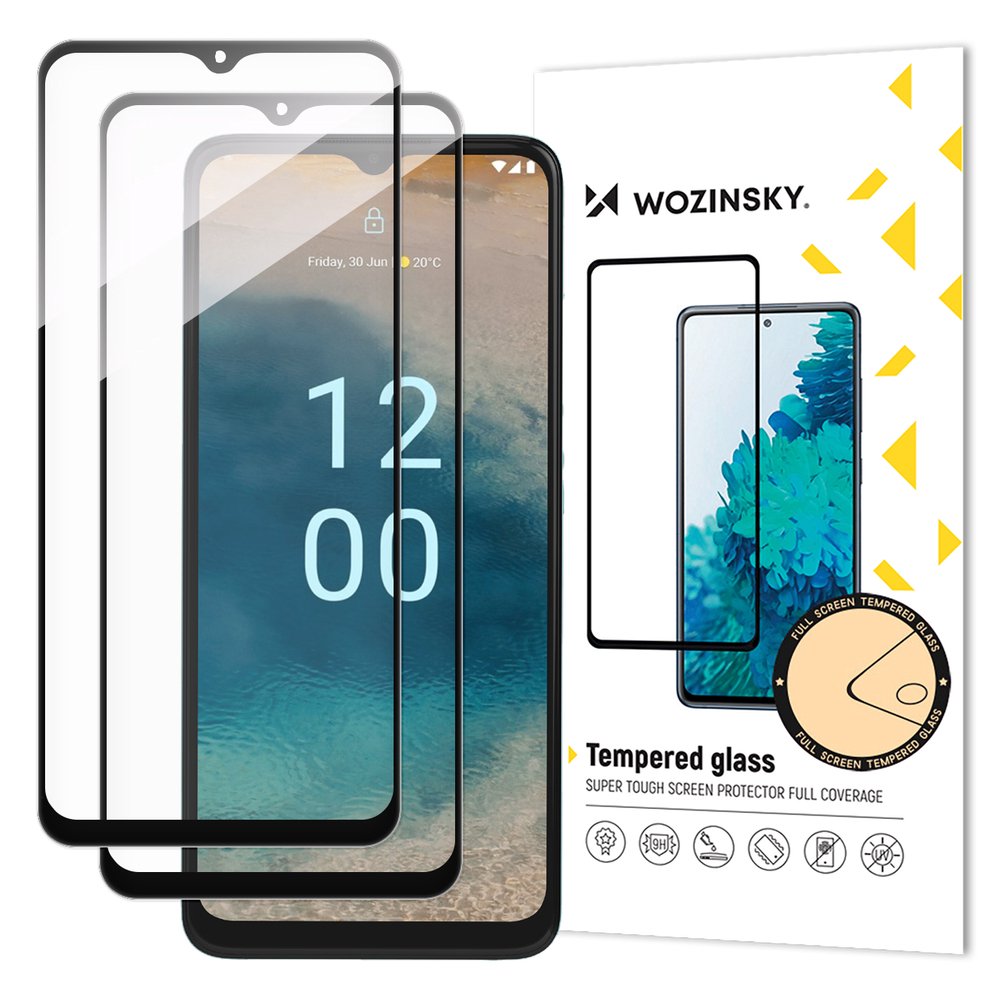 Wozinsky Full Glue Tempered Glass 2x Tempered Glass For Nokia G22 9H ...