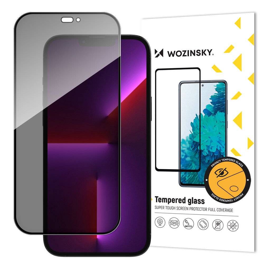 Privacy glass with Anti Spy filter for iPhone 15 Plus Wozinsky Privacy ...
