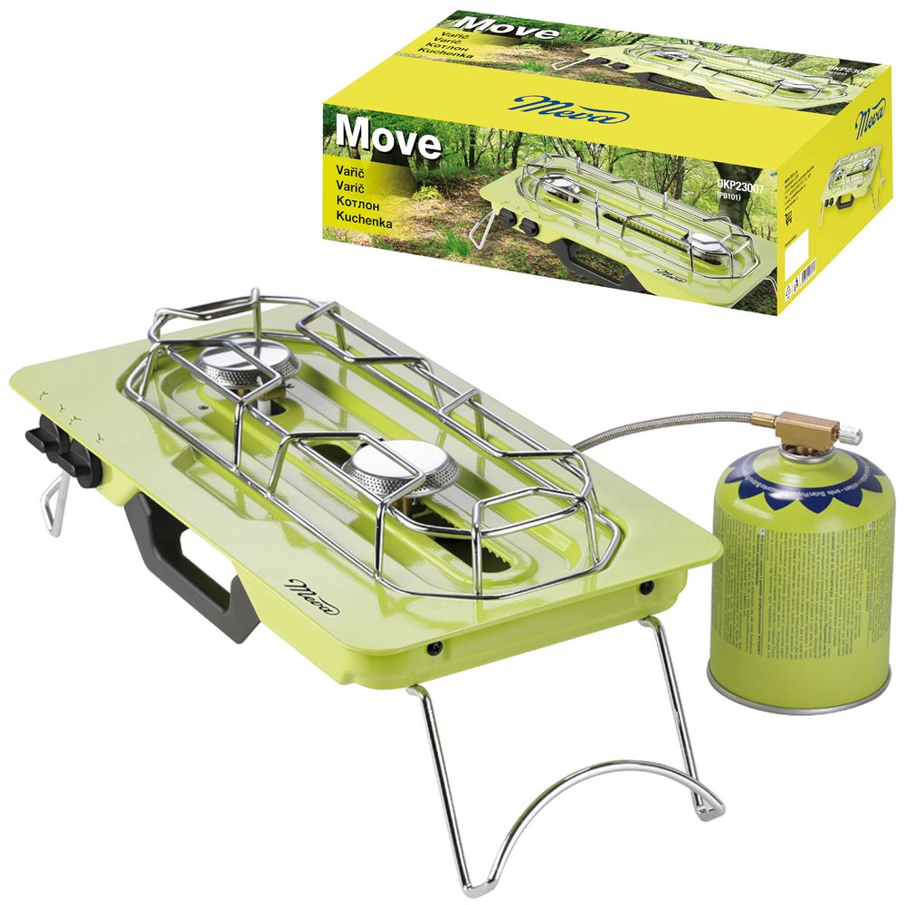 MOVE camping stove 2 burners for gas cartridges + adjustable burner 4 ...