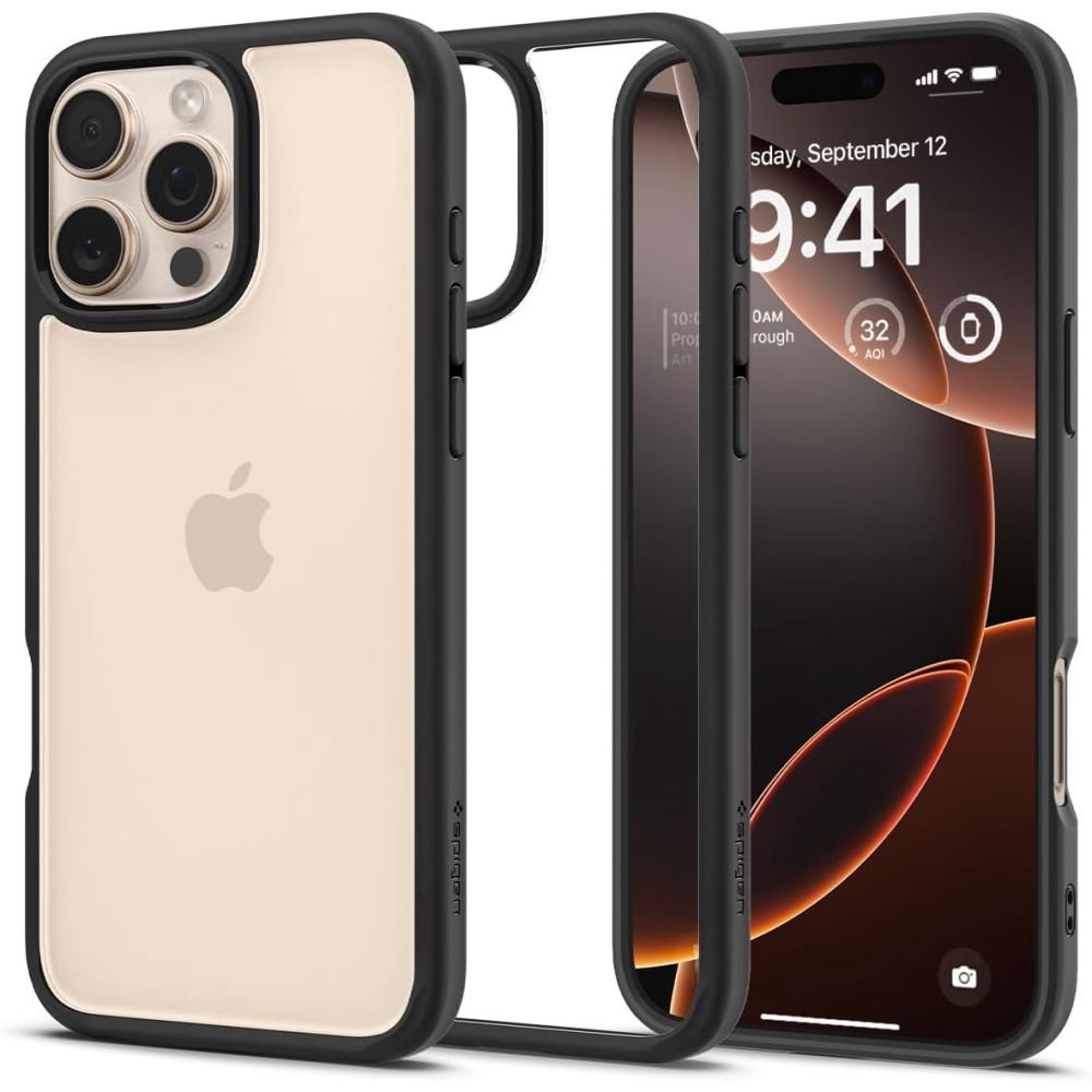 Spigen Ultra Hybrid iPhone 16 Pro Case - Matte Black - Topocentras