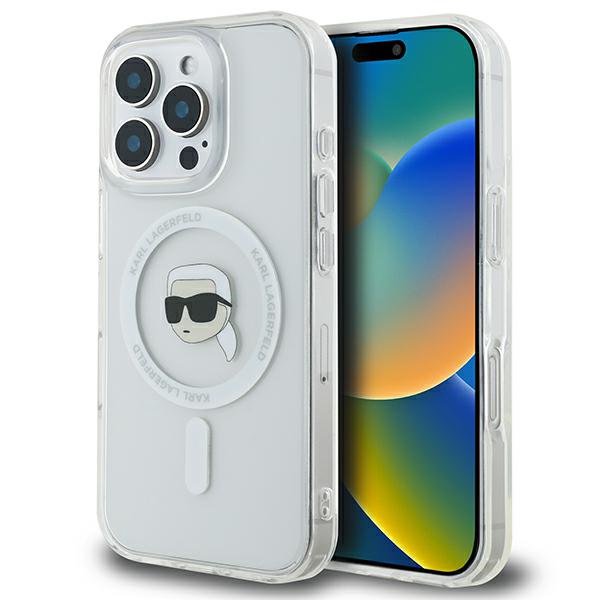 Karl Lagerfeld IML Metal Karl Head MagSafe Case for iPhone 16 Pro ...