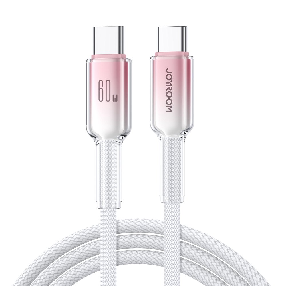 Joyroom S-A42 Crystal-Clear Series 60W USB-C - USB-C cable 1.2m - white - Topocentras