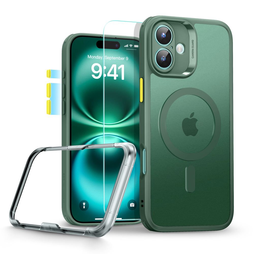 ESR Classic Pro Set Halolock MagSafe iPhone 16 Case - Green - Topocentras