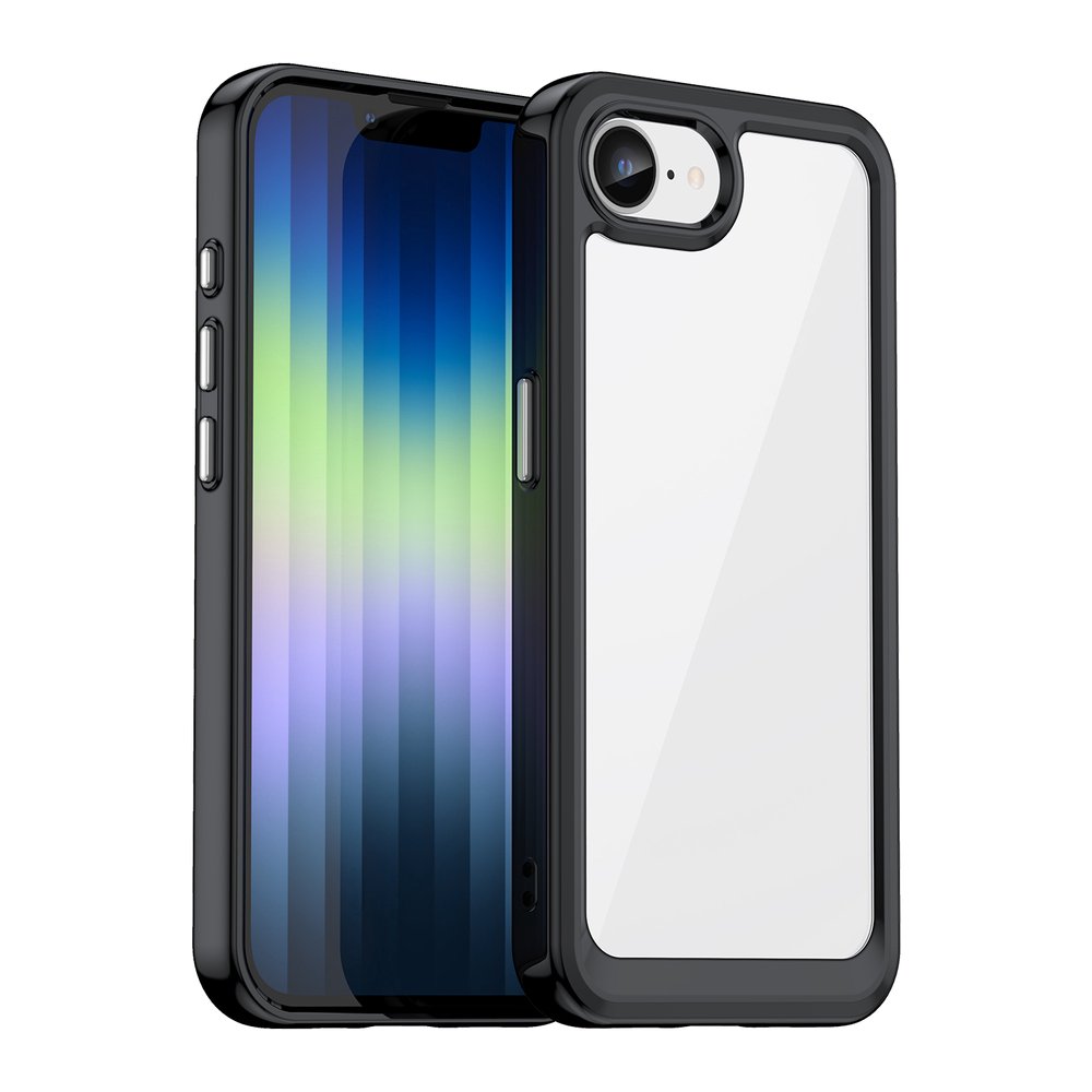 Outer Space Case for iPhone 16e Flexible Frame Cover - Black - Topocentras