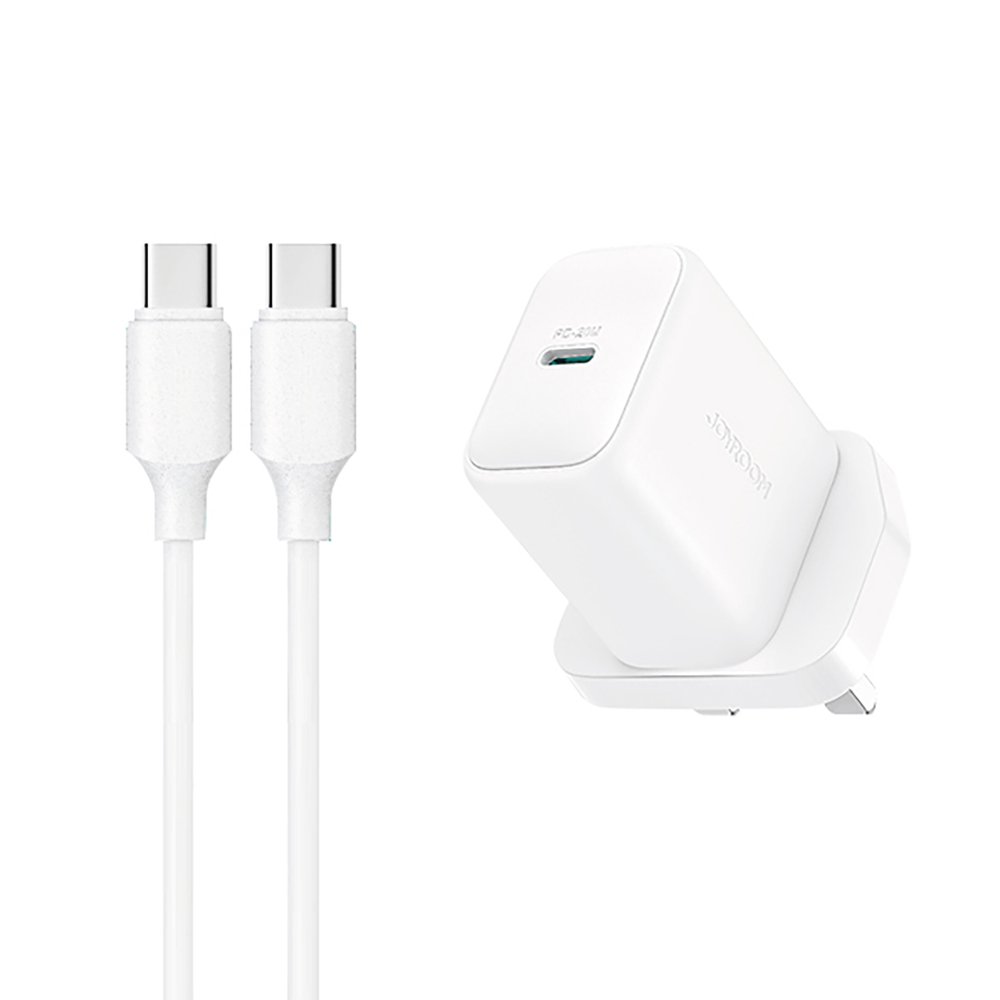 Joyroom JR-TCF20 PD 20W Wall Charger (UK Plug) with 1m USB-C Cable ...