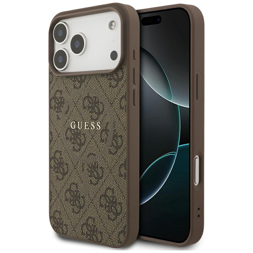 Guess 4G Ring Classic Logo MagSafe Case for iPhone 17 Pro Max - Brown ...