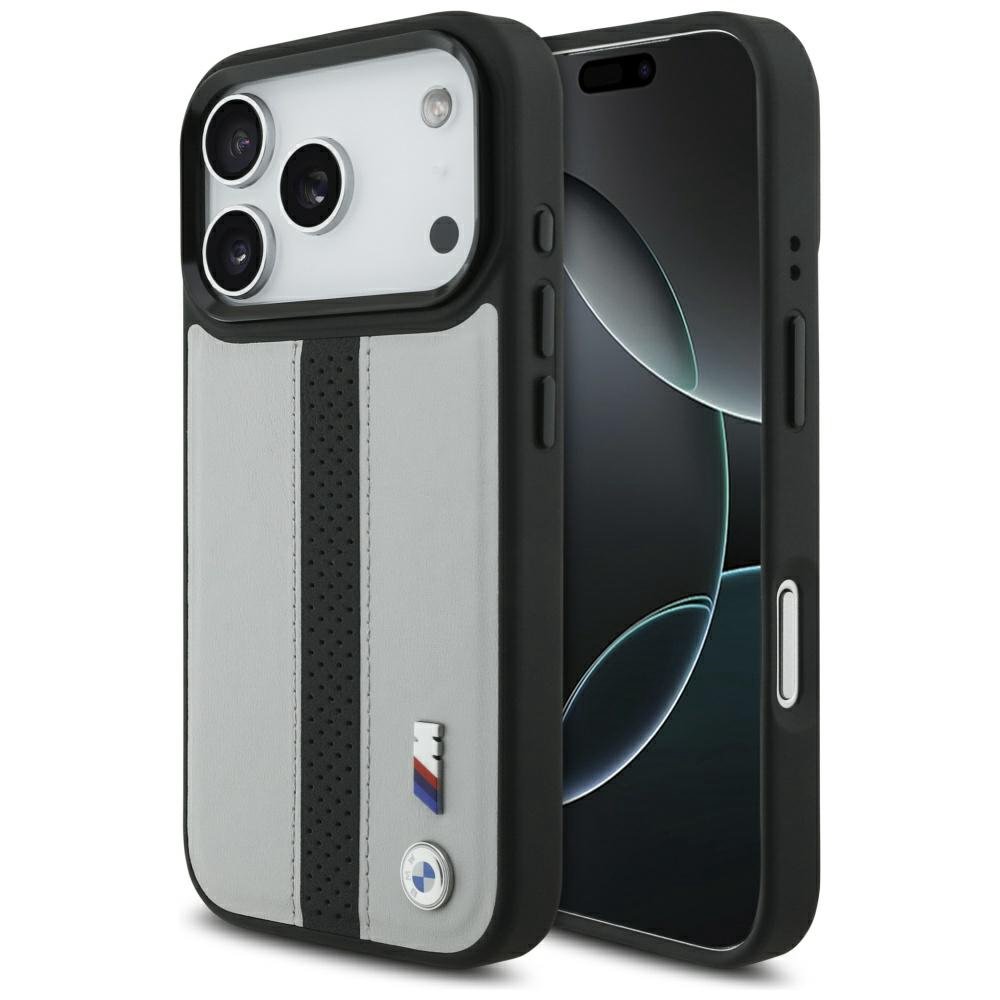 BMW M Perforated Stripe Logo MagSafe Case for iPhone 17 Pro - Gray ...
