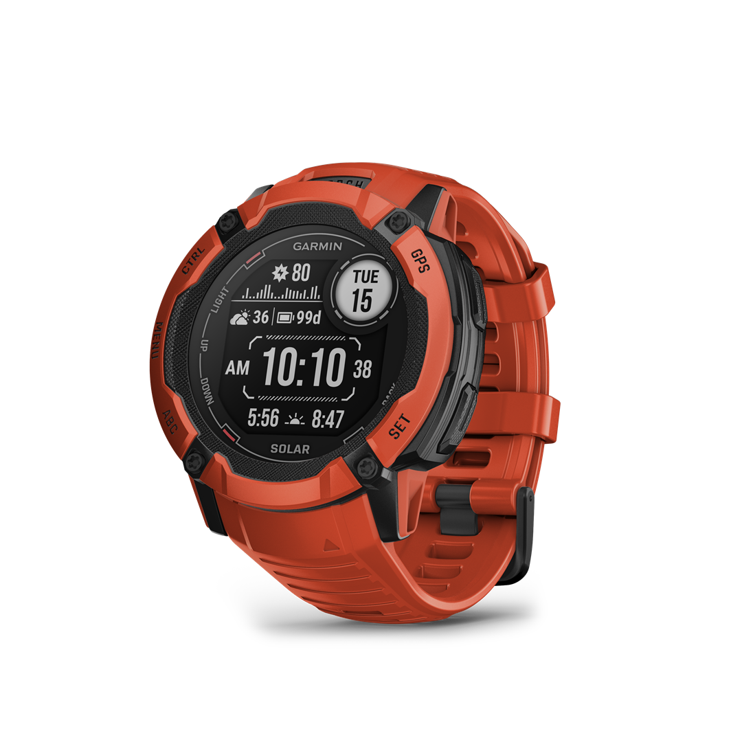 Sportinis laikrodis GARMIN Instinct 2X Solar, Flame Red - Topocentras