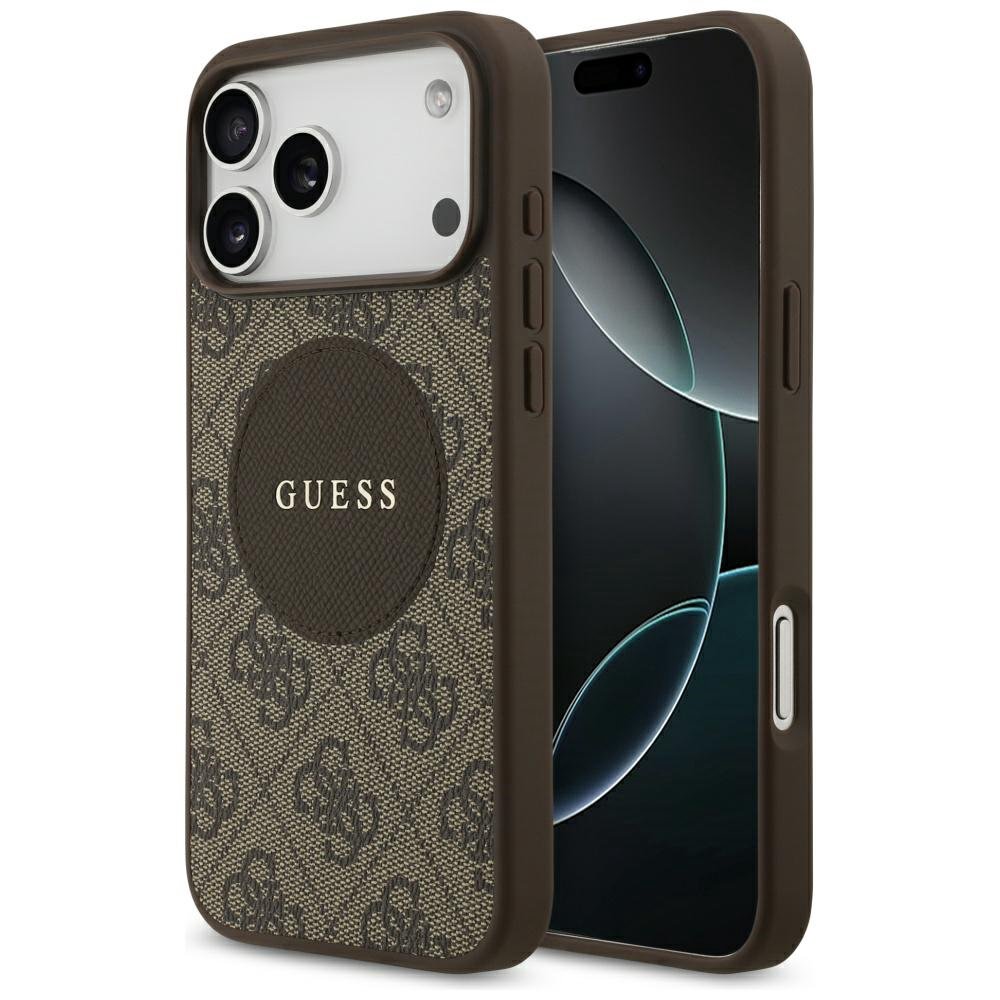Guess 4G Circle Classic Logo MagSafe case for iPhone 17 Pro Max - brown ...