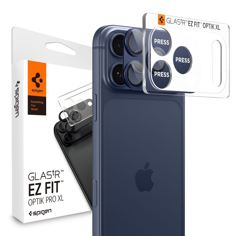 Spigen Optik Pro XL Camera Lens Glass for iPhone 17 Pro Max - Navy Blue ...