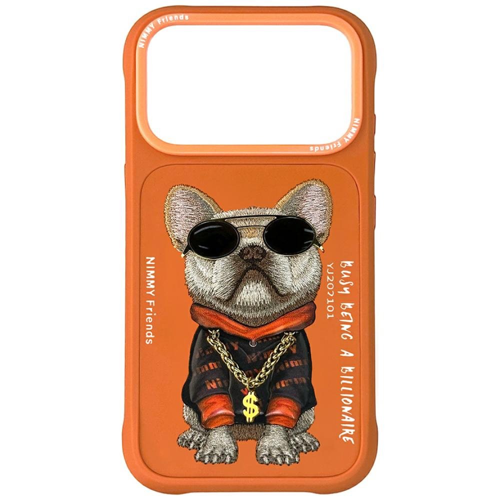 Nimmy Glasses Cool Dog iPhone 17 Pro Case - Orange - Topocentras