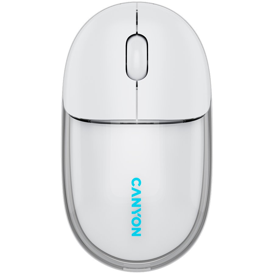 CANYON mouse OnClick 24 BT/ Wireless Transparent/White - Topocentras