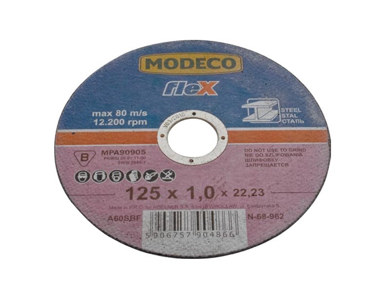 Modeco Flat grinding wheel for cutting metal 125mm 1 pc - MN-68-967 ...