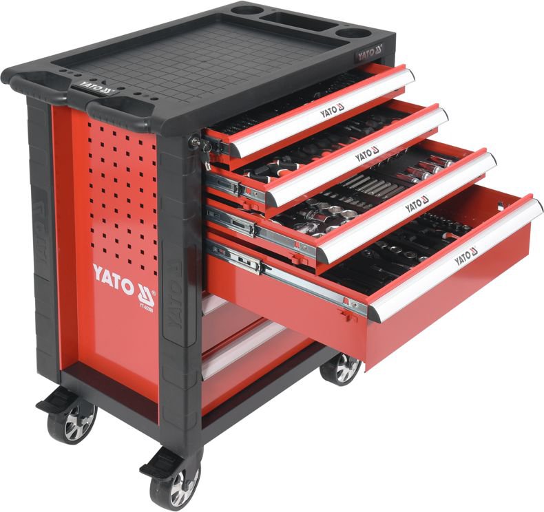 Tool trolley Yato 6 drawers with equipment (YT-55300) - Topocentras