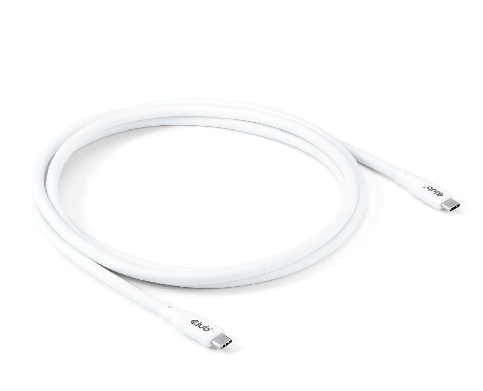 CABLE USB-C TO USB-C 2M/M/M WHITE CAC-3001 CLUB3D - Topocentras