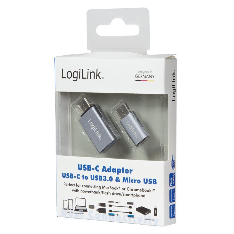 Adapteris ir šokotuvas Logilink USB-C to USB3.0 and Micro USB Adapter ...