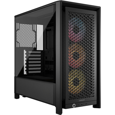 Korpusas Corsair PC Case Frame 4000D RS ARGB Modular Black Mid-Tower ...