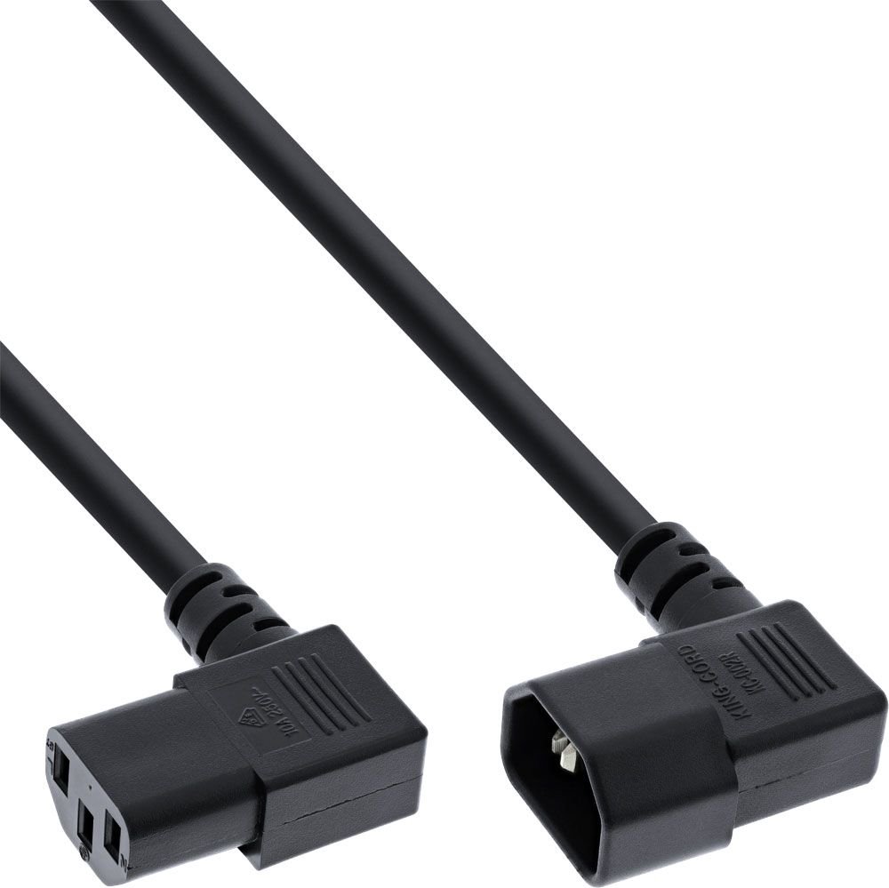 Power cable InLine InLine Display power extender - C13 - C14 - black ...