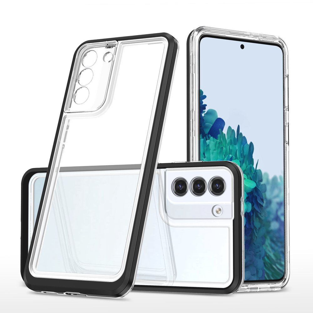 Clear 3in1 Case for Samsung Galaxy S22 + (S22 Plus) Frame Gel Cover ...