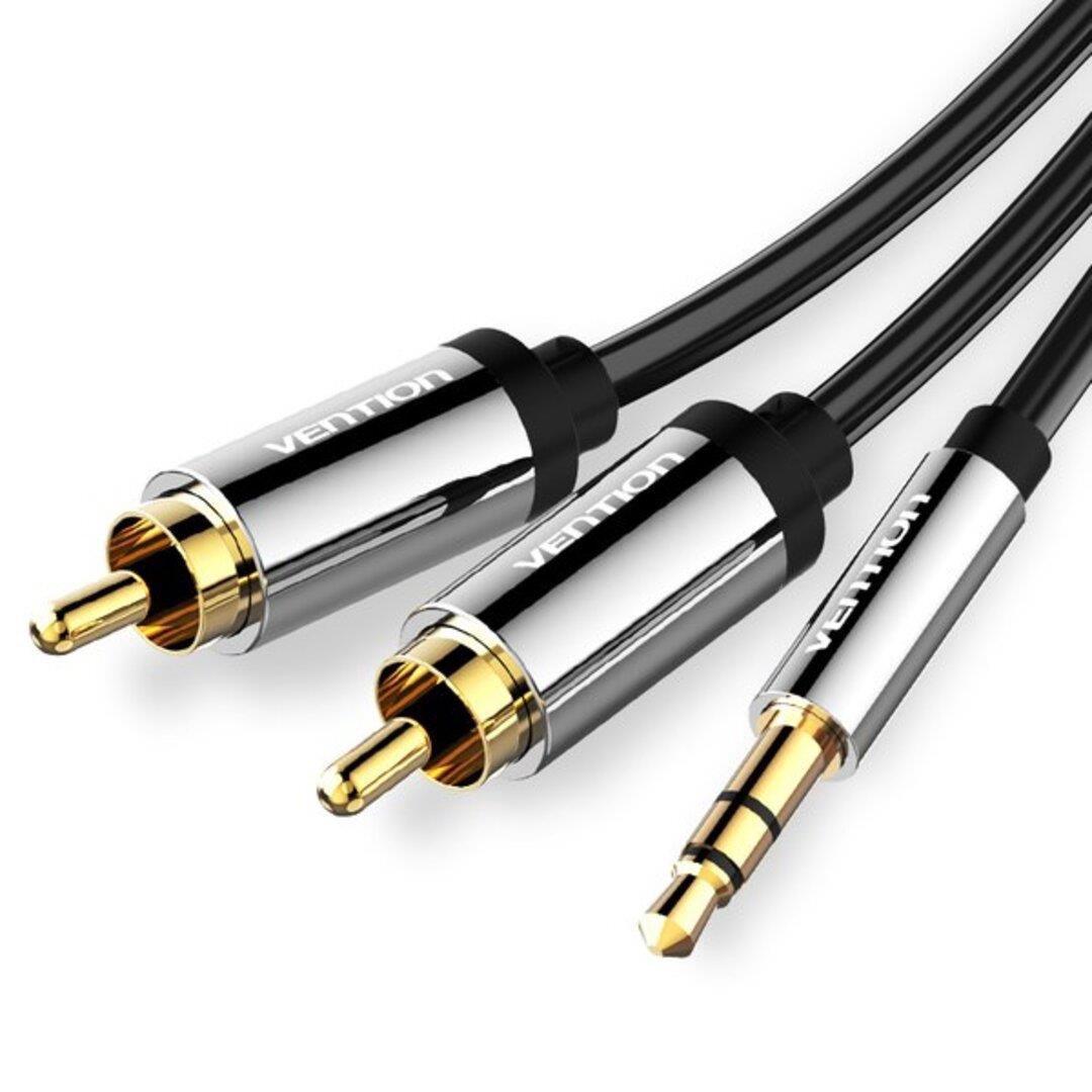 CABLE AUDIO 3.5MM TO 2XRCA/2M BCFBH VENTION - Topocentras