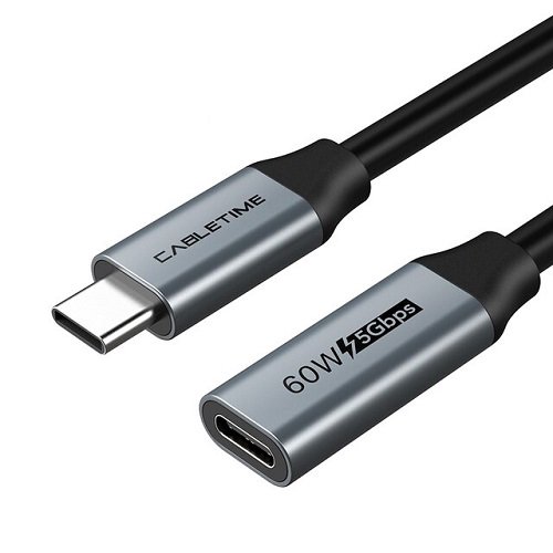 Kabelis ilgintuvas USB 3.0 Type-C (M) - USB Type-C (F), 5Gbps, 60W, 4K ...