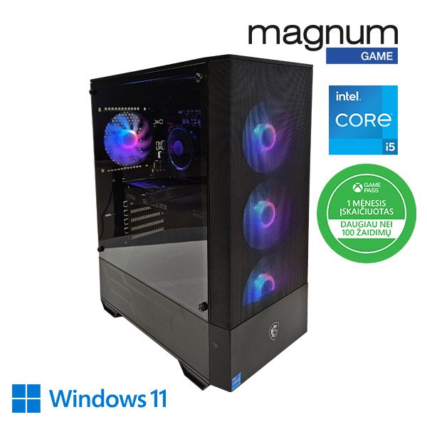 Stacionarus kompiuteris MAGNUM Game i5-14400F/16GB/1TB SDD/RTX 4060 Ti ...
