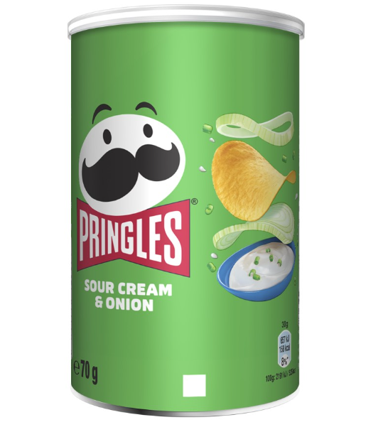 Užkandis PRINGLES Cream and Onion 70 g. - Topocentras