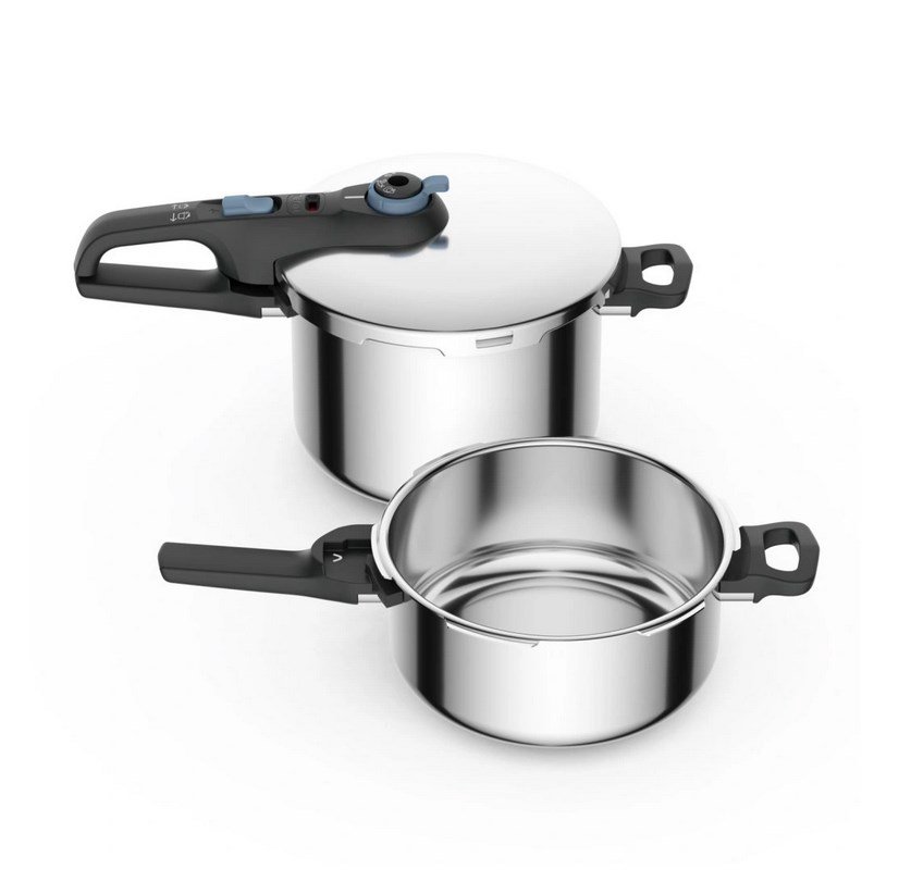 TEFAL Secure Trendy slėginė viryklė 4L + 6L + krepšelis P2584301 ...