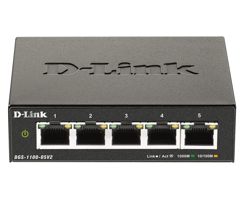 Kita tinklo įranga D-Link Smart Managed Switch DGS-1100-05V2/E Managed L2 Rackmountable Gi ...