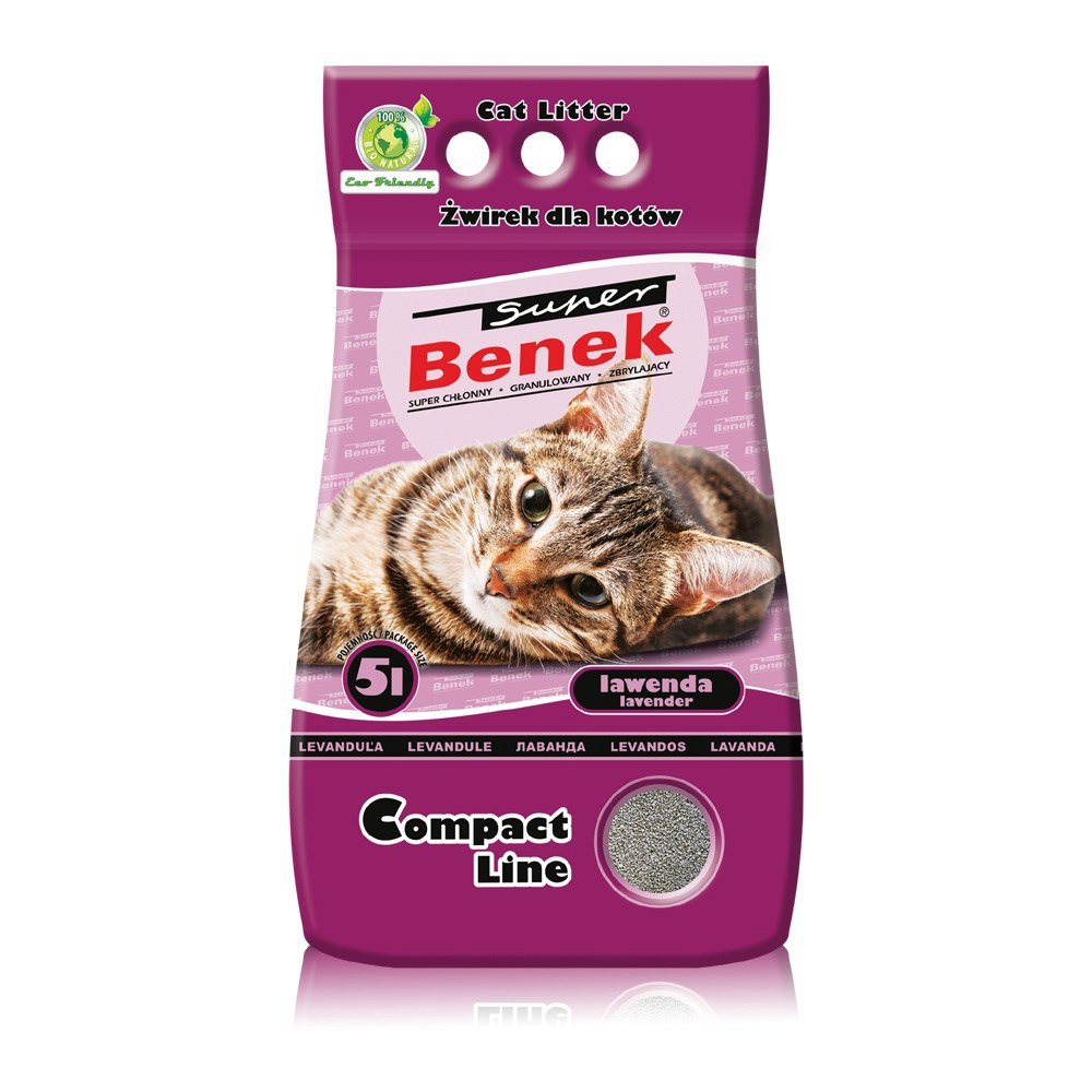Certech Super Benek Compact Levandos - Sluoksniuotas kačių kraikas 5 l ...