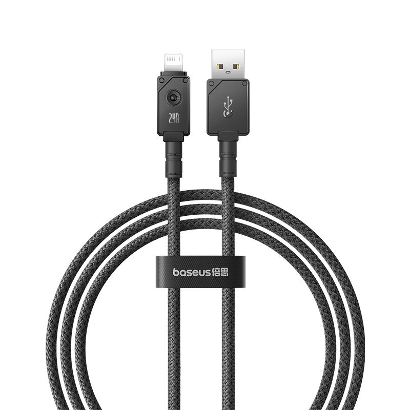 Baseus Unbreakable USB A-IP laidas 1 m 5V-2,4A Juodas - Topocentras