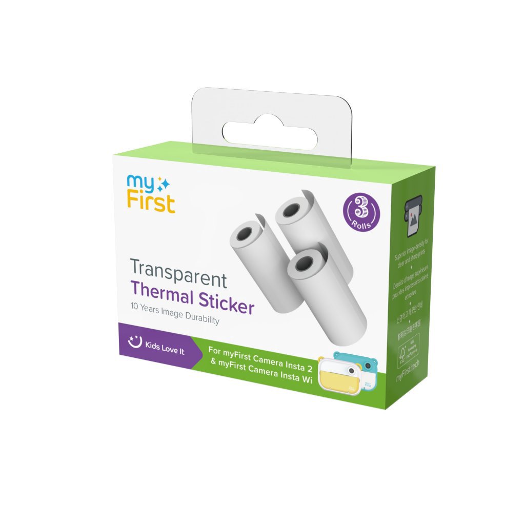 myFirst Thermal Sticker Paper 3 Rolls - Transparent - Topocentras