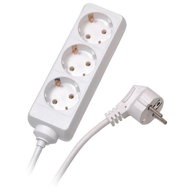 Vivanco extension cord 3 sockets 1.4m, white - Topocentras