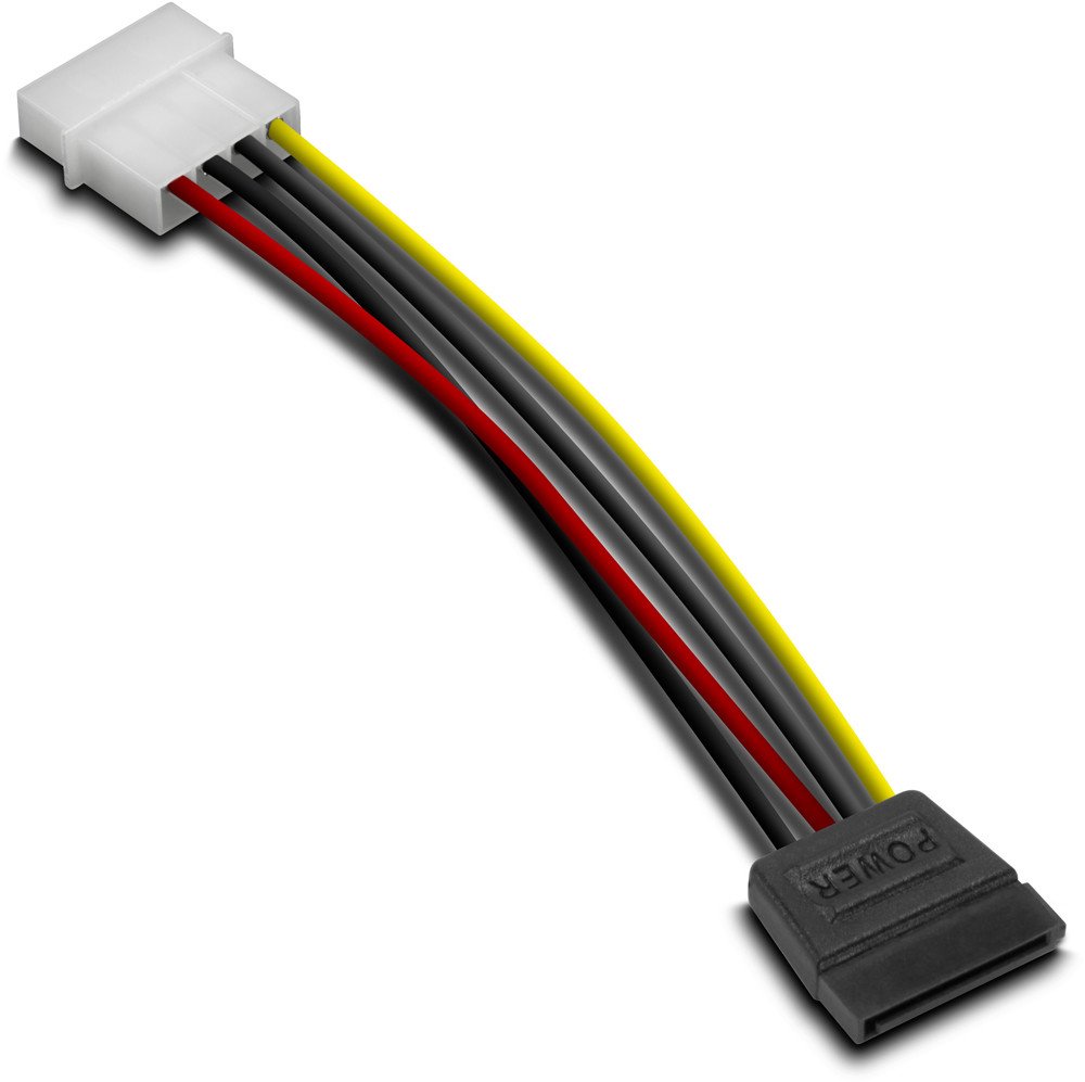 4-pin (PATA/IDE Molex) - 15-pin (SATA) Powers SATA HDD/SSD via the ...
