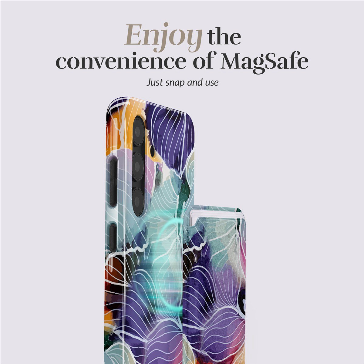 MIO Flowers Magsafe Case Compatible Card Holder - Topocentras