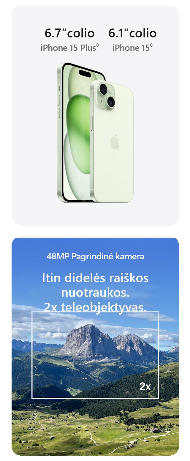 Mobilusis telefonas APPLE iPhone 15 Plus 128GB Black - Topocentras