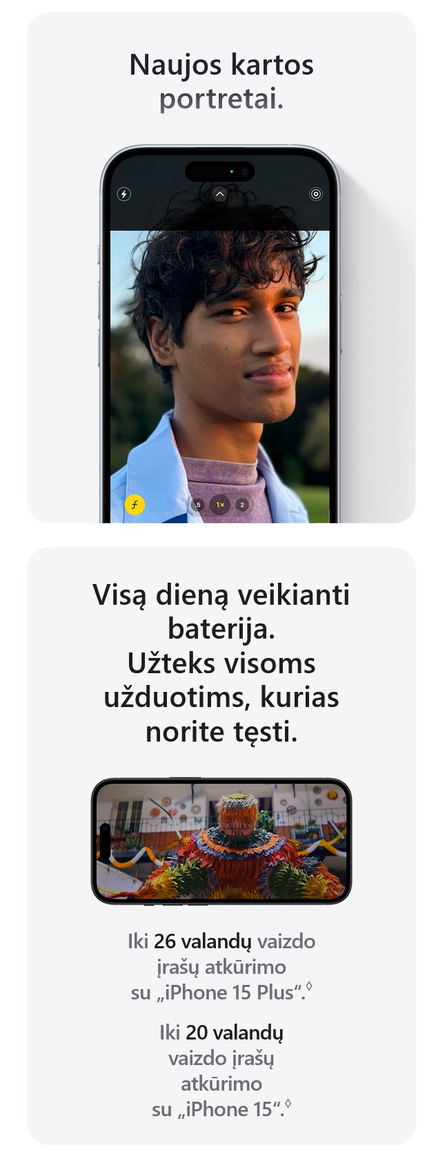 Mobilusis telefonas APPLE iPhone 15 128GB Black - Topocentras