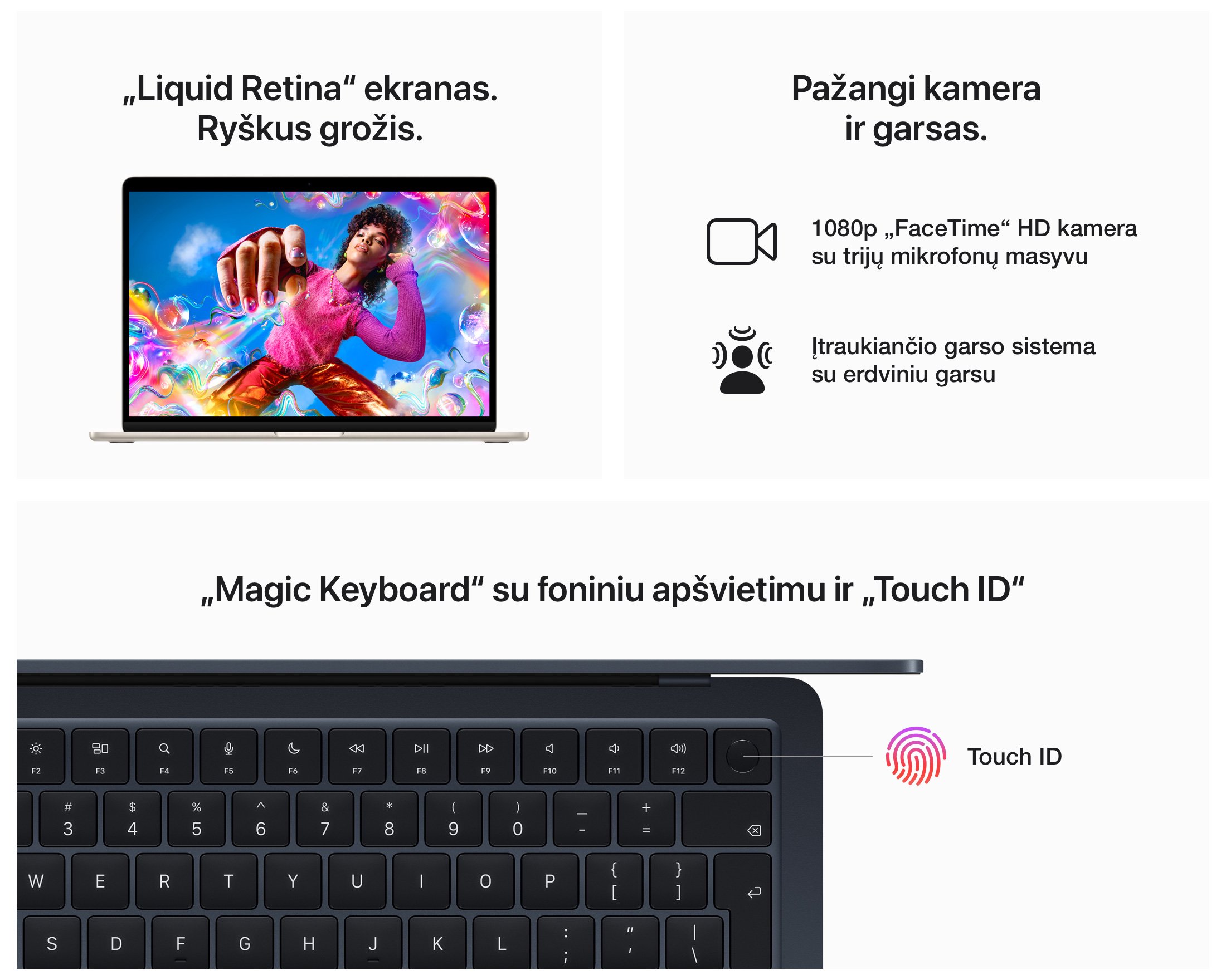 Nešiojamas kompiuteris APPLE MacBook Air 15” M2 8C CPU, 10C GPU/8GB ...