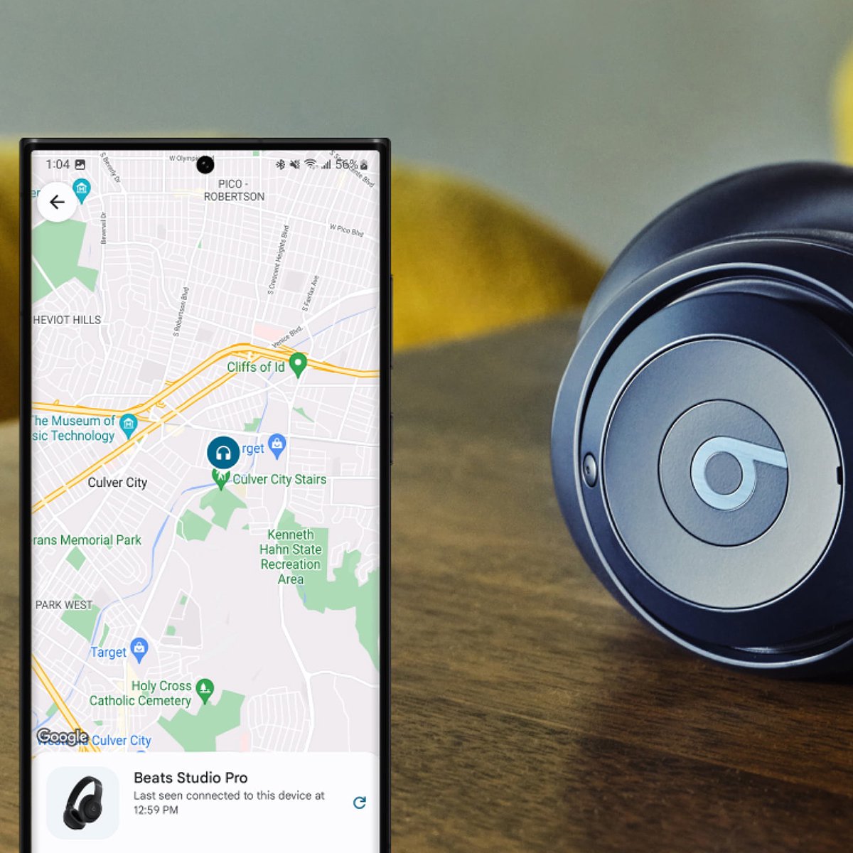 Ausinės BEATS Studio Pro, triukšmą slopinančios, belaidės, juodos ...