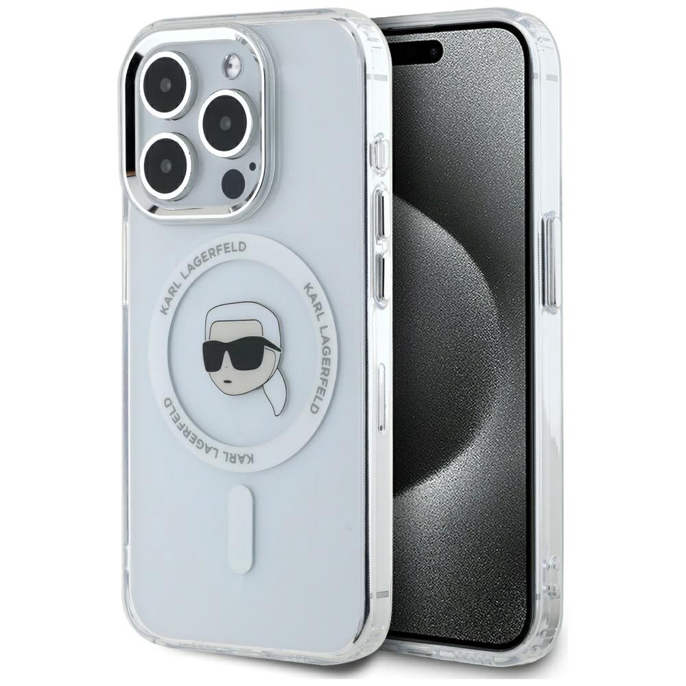 Karl Lagerfeld IML Metal Karl Head MagSafe Case for iPhone 15 Pro Max ...