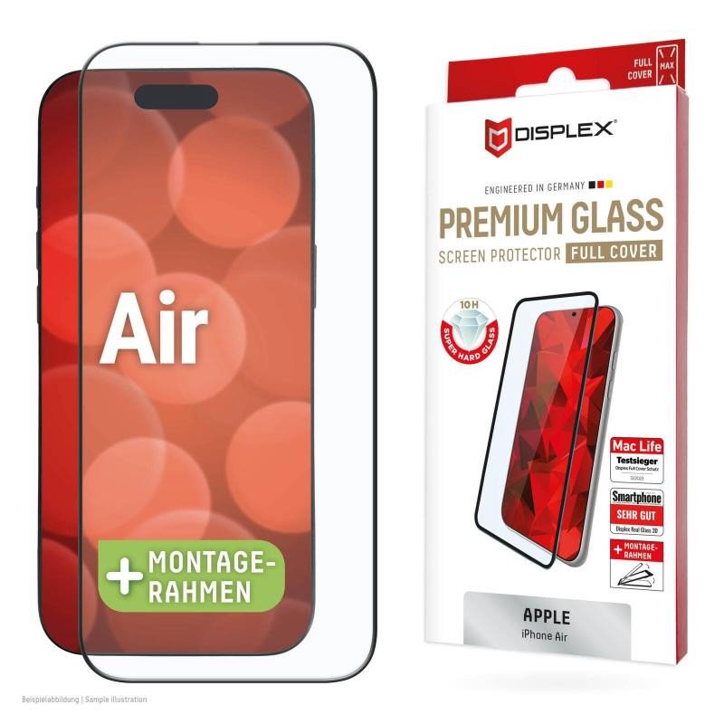 Apple iPhone Air Premium Screen Glass Full Cover By Displex Transparent - Topocentras