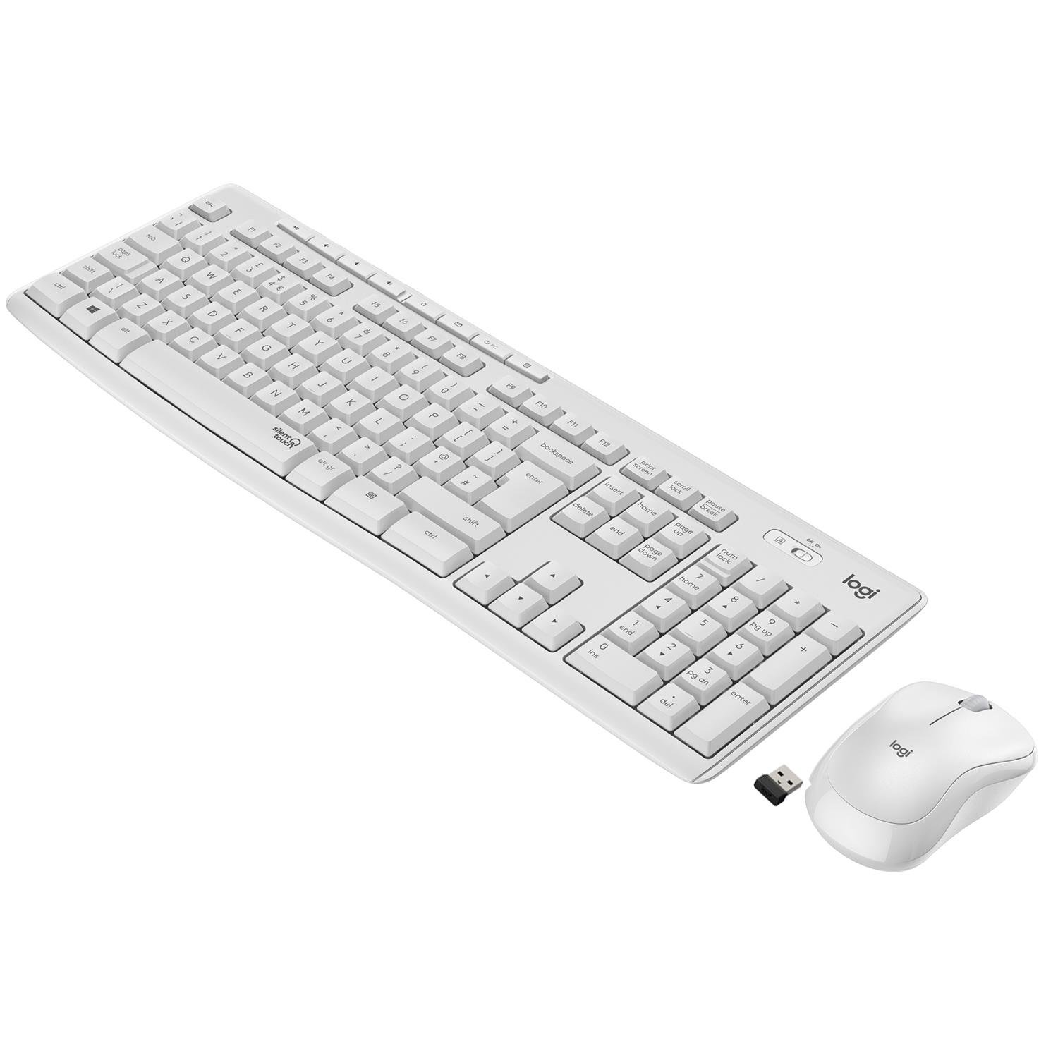 Klaviatūros ir pelės kompl.LOGITECH MK295 EN White - Topocentras